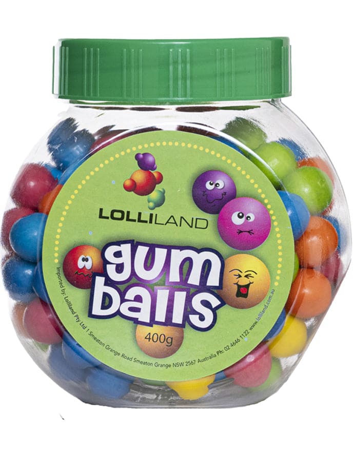 Lolliland Gumballs Jar 400g – Global Sweets & Lollies