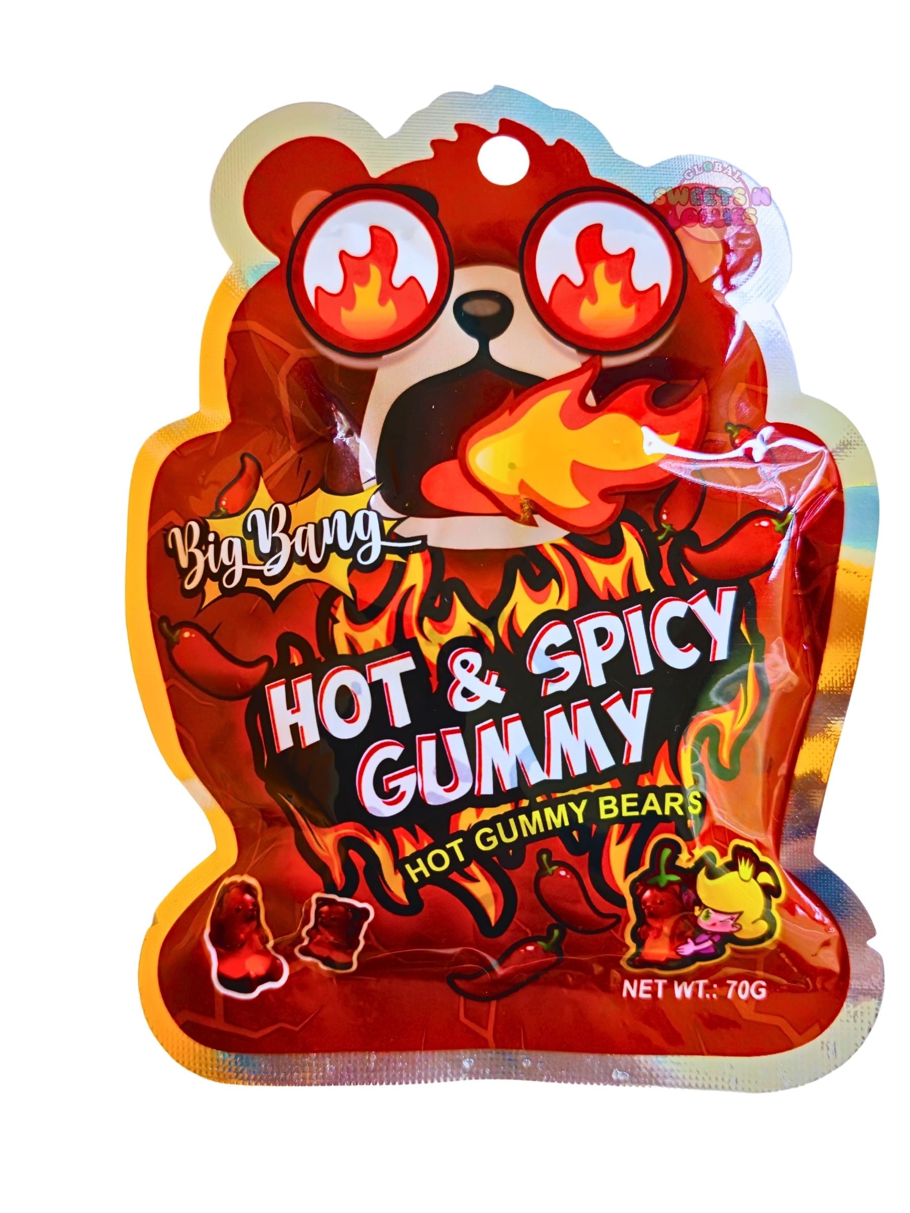 Big Bang Hot & Spicy Gummy Bears 70g – Global Sweets & Lollies