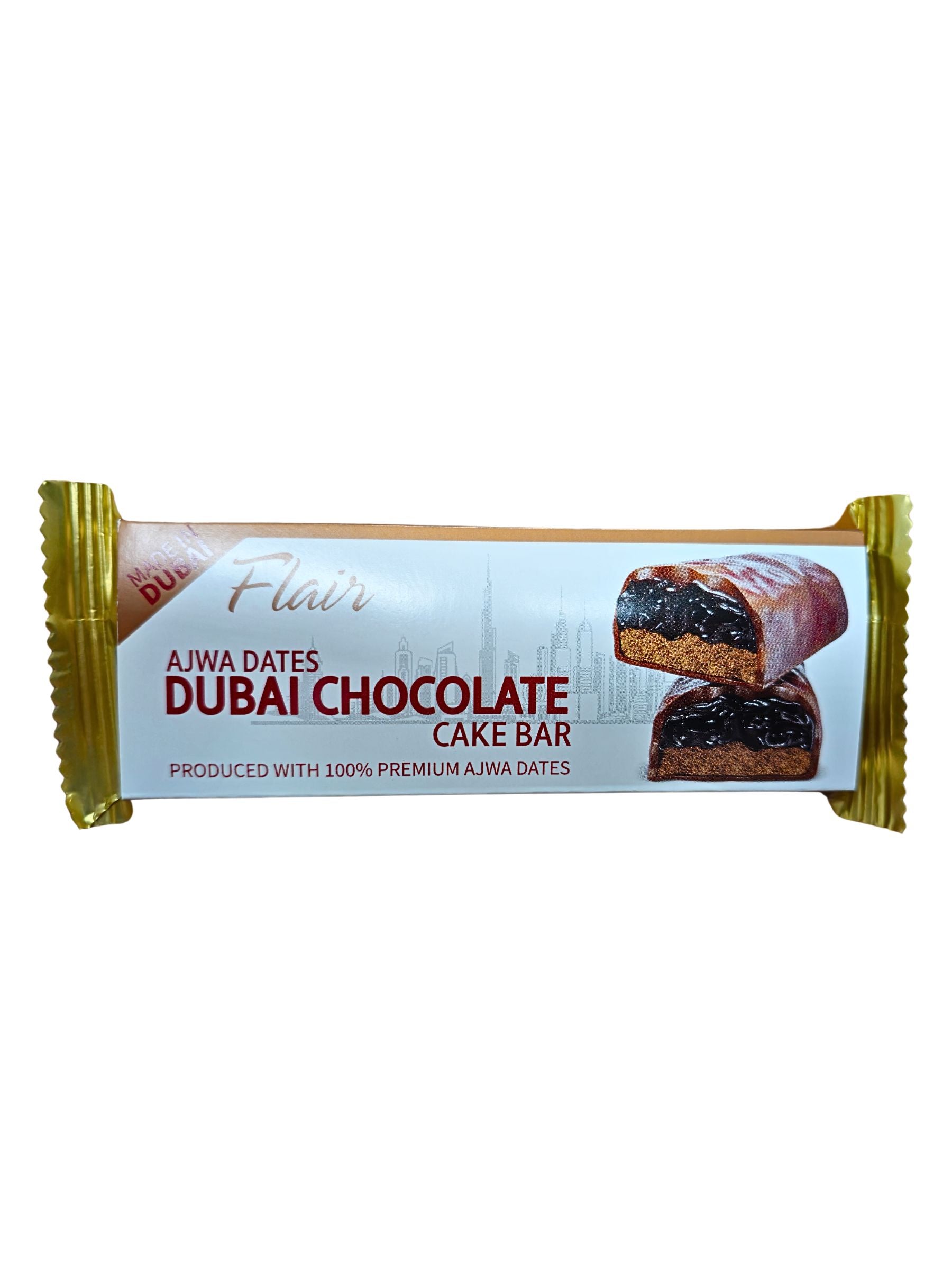 Dubai Chocolate Cake Bar Ajwa Dates 40g – Global Sweets & Lollies