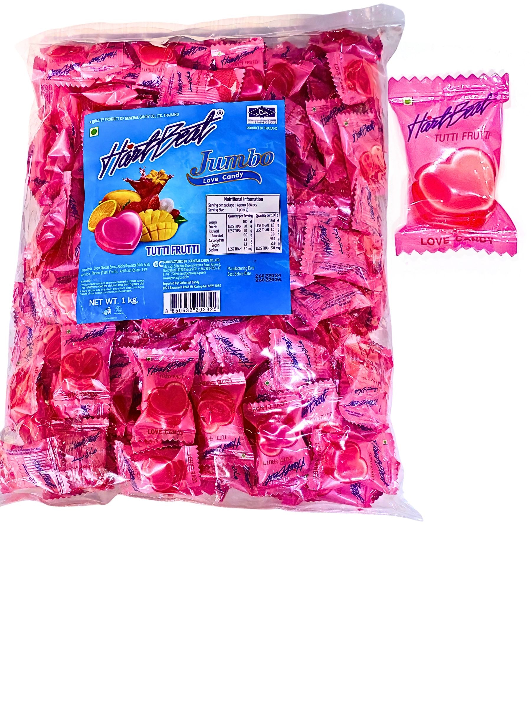 HartBeat Tutti Frutti 1 Kg – Global Sweets & Lollies