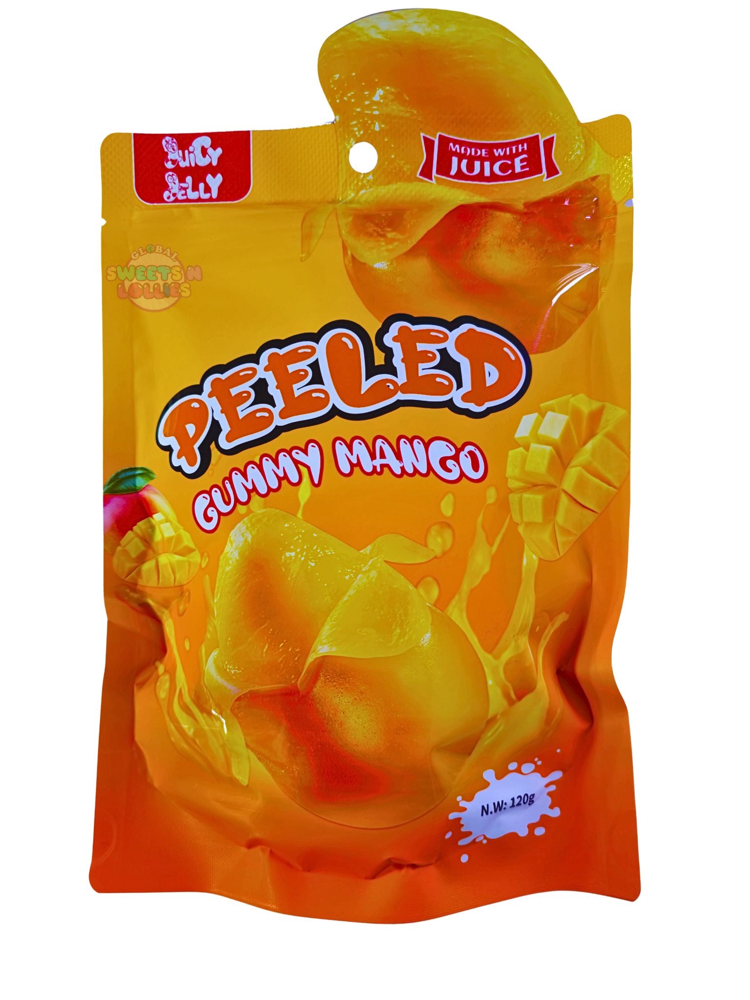 Juicy Jelly Peeled Gummy Mango 120g – Global Sweets & Lollies