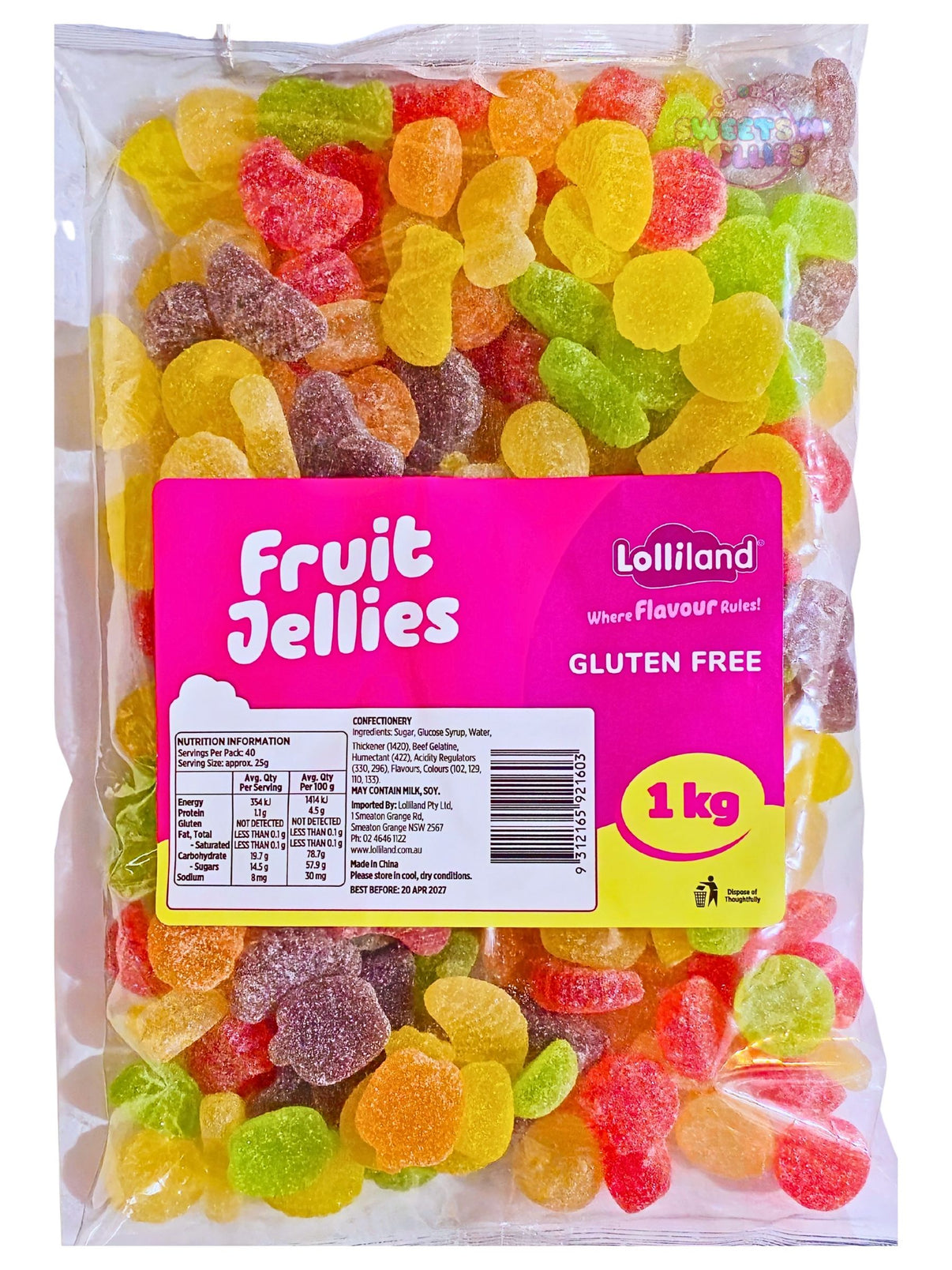 Lolliland Fruit Jellies 1kg – Global Sweets & Lollies