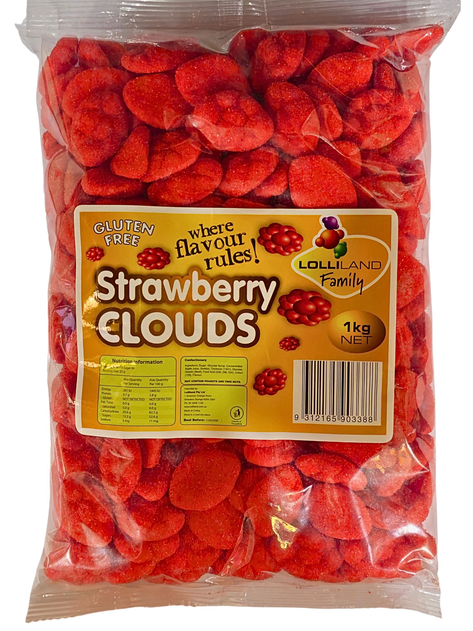Lolliland Strawberry Clouds 1kg – Global Sweets & Lollies