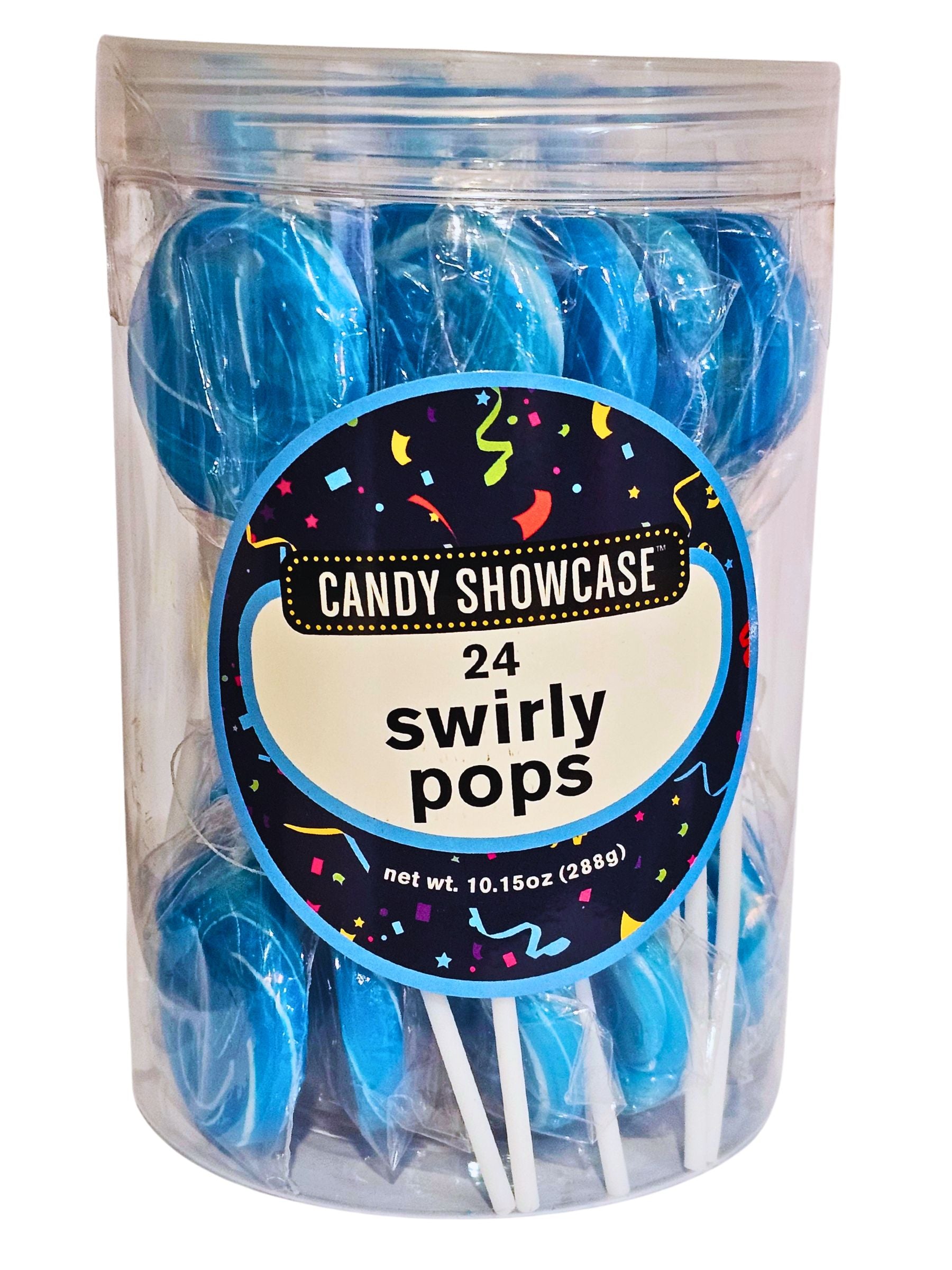 Swirly Pops Blue 288g 24 pack – Global Sweets & Lollies