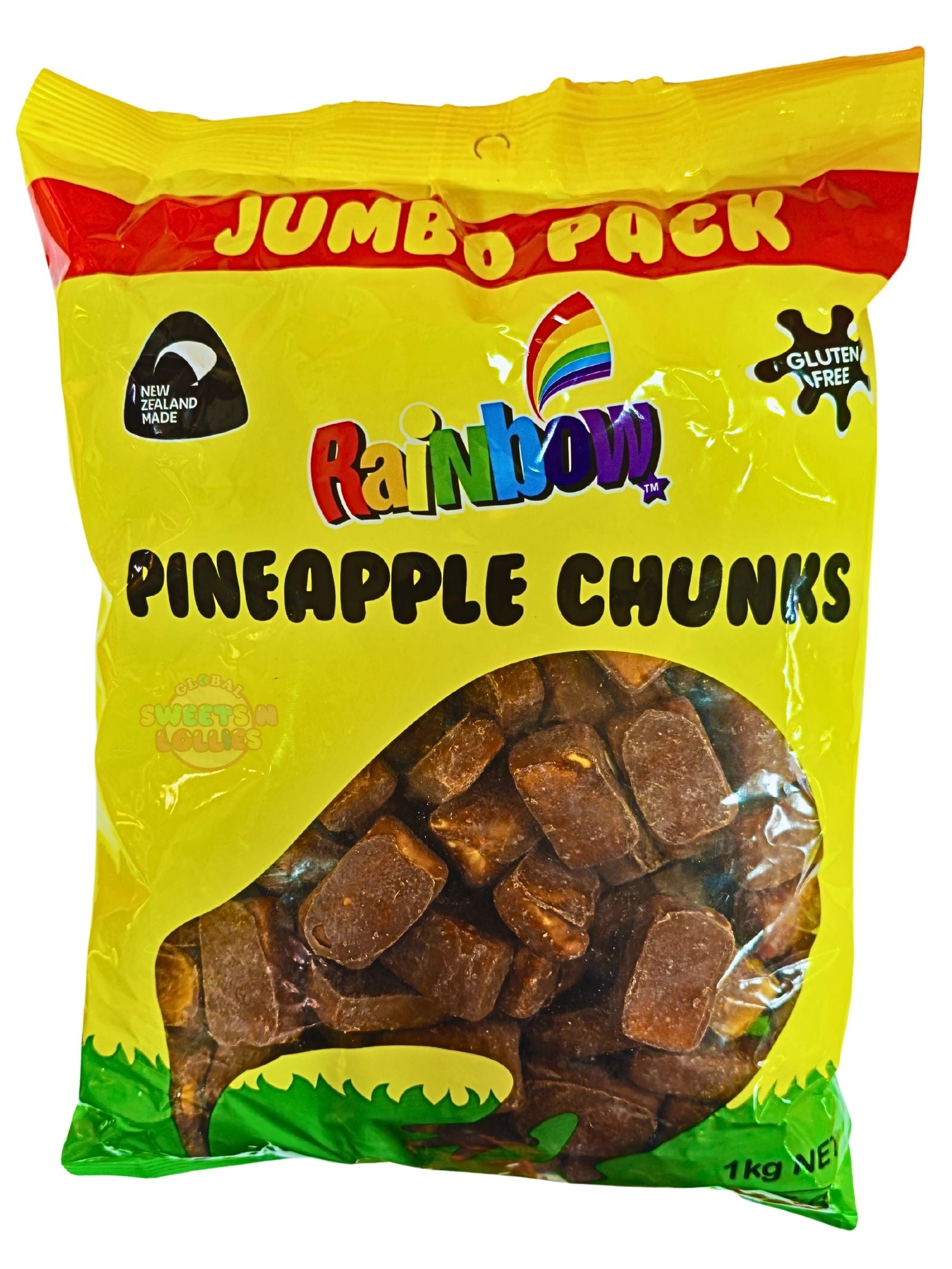 Rainbow Pineapple Chunks 1 Kg – Global Sweets & Lollies