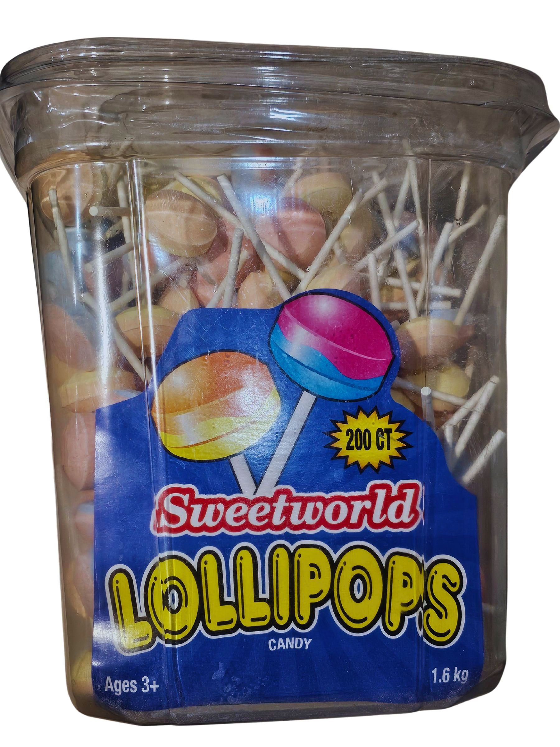 !Sweetworld Lollipops 200 pcs – Global Sweets & Lollies