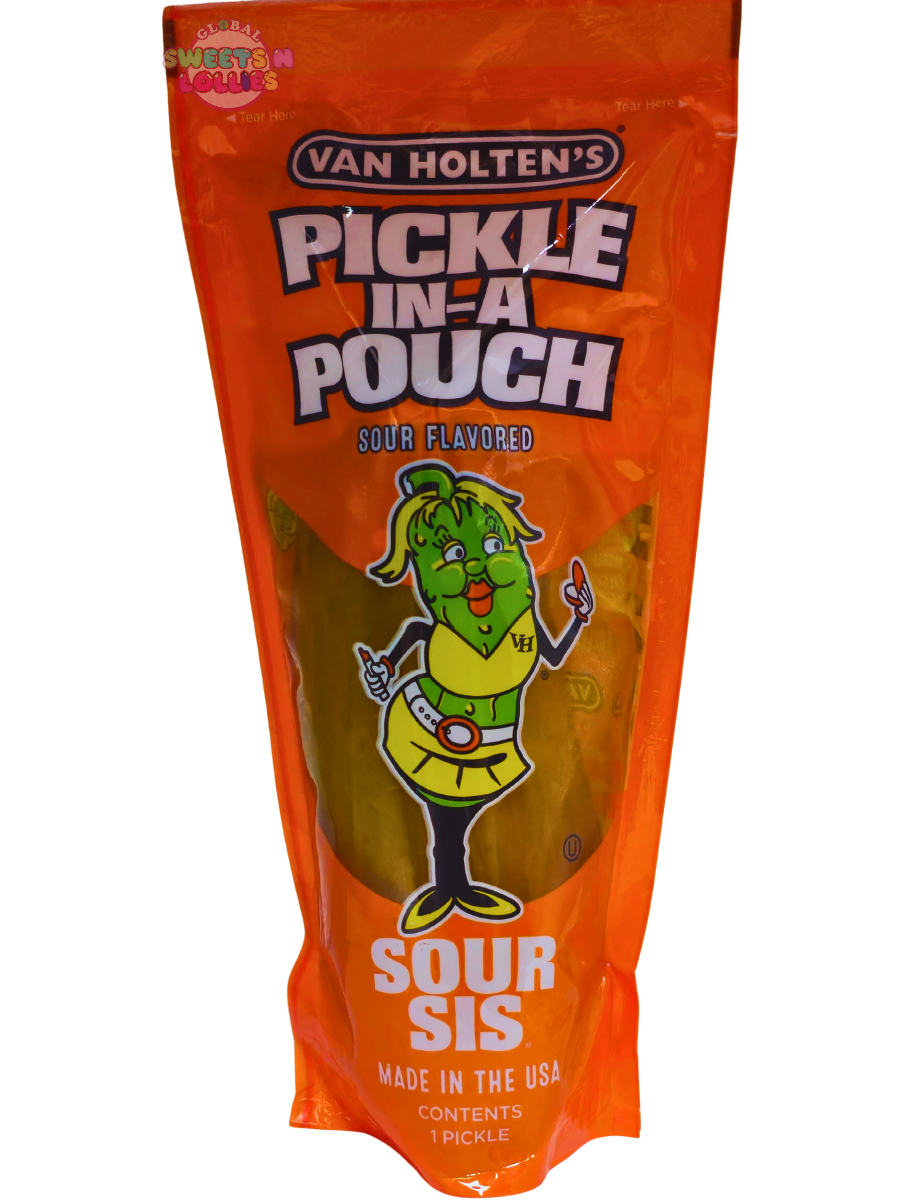 Van Holten's Pickle Sour Sis 200g – Global Sweets & Lollies