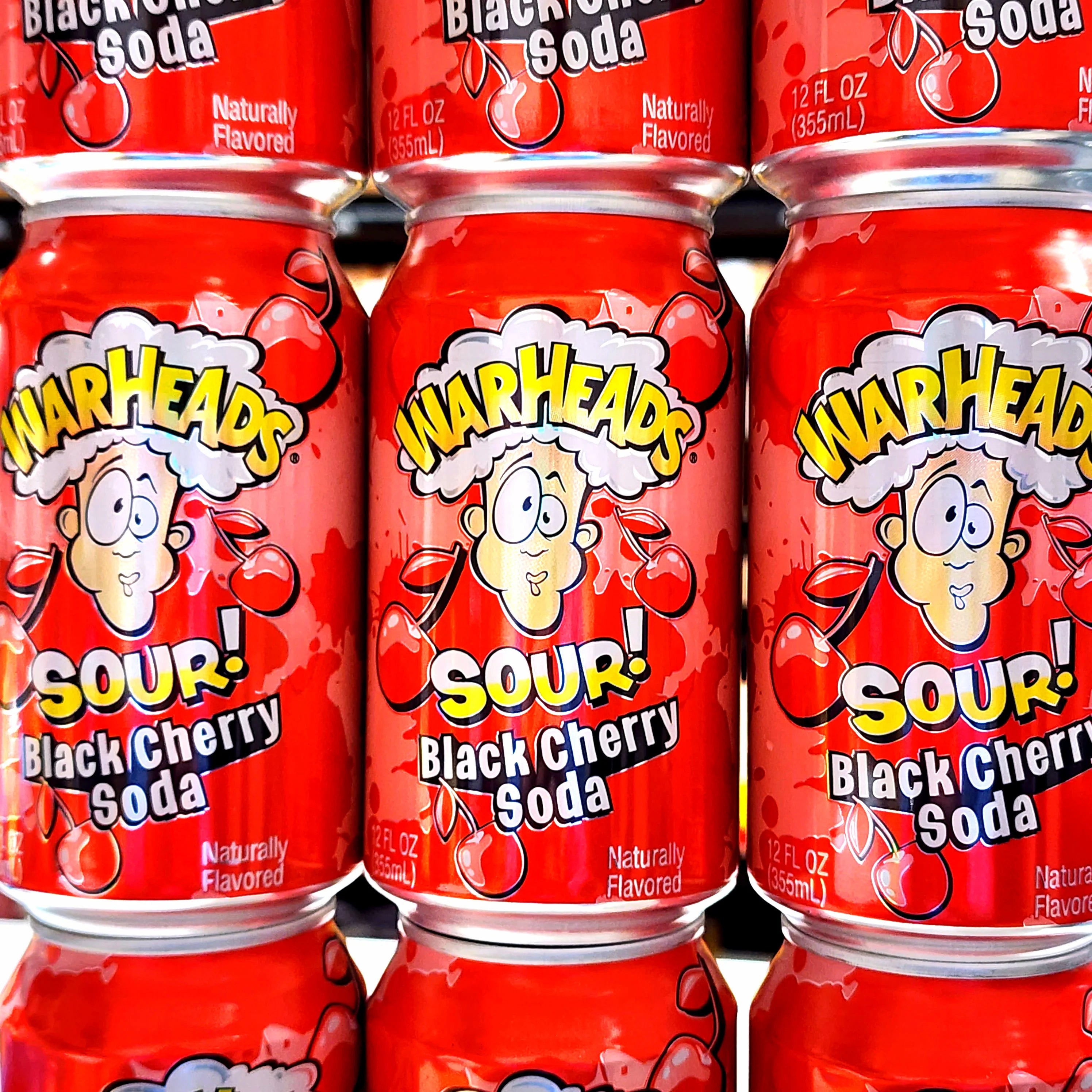 WarHeads Sour Black Cherry Soda 355ml – Global Sweets & Lollies