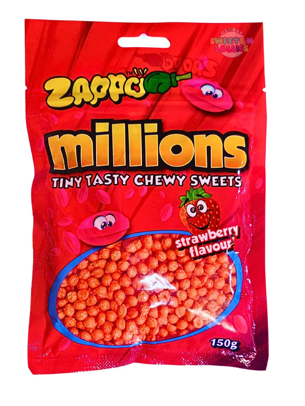 Zappo Millions Chewy Sweets Strawberry 150g – Global Sweets & Lollies