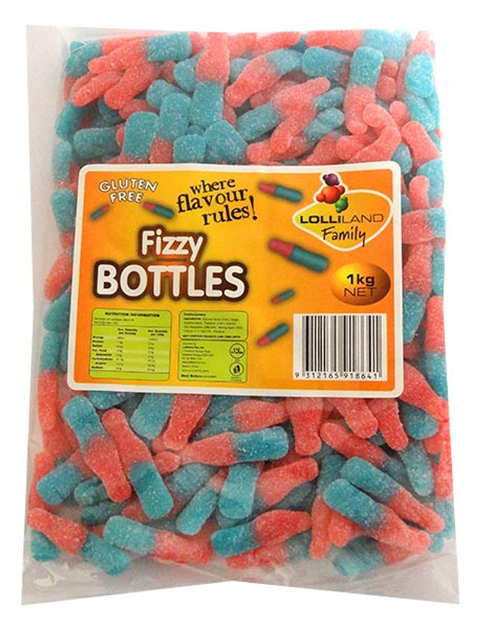 Lolliland Fizzy Gummy Bottles 1kg – Global Sweets & Lollies